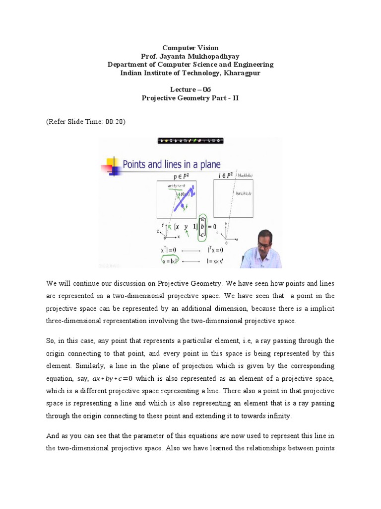 Representing Parallel Lines and Ideal Points in Projective Geometry ...