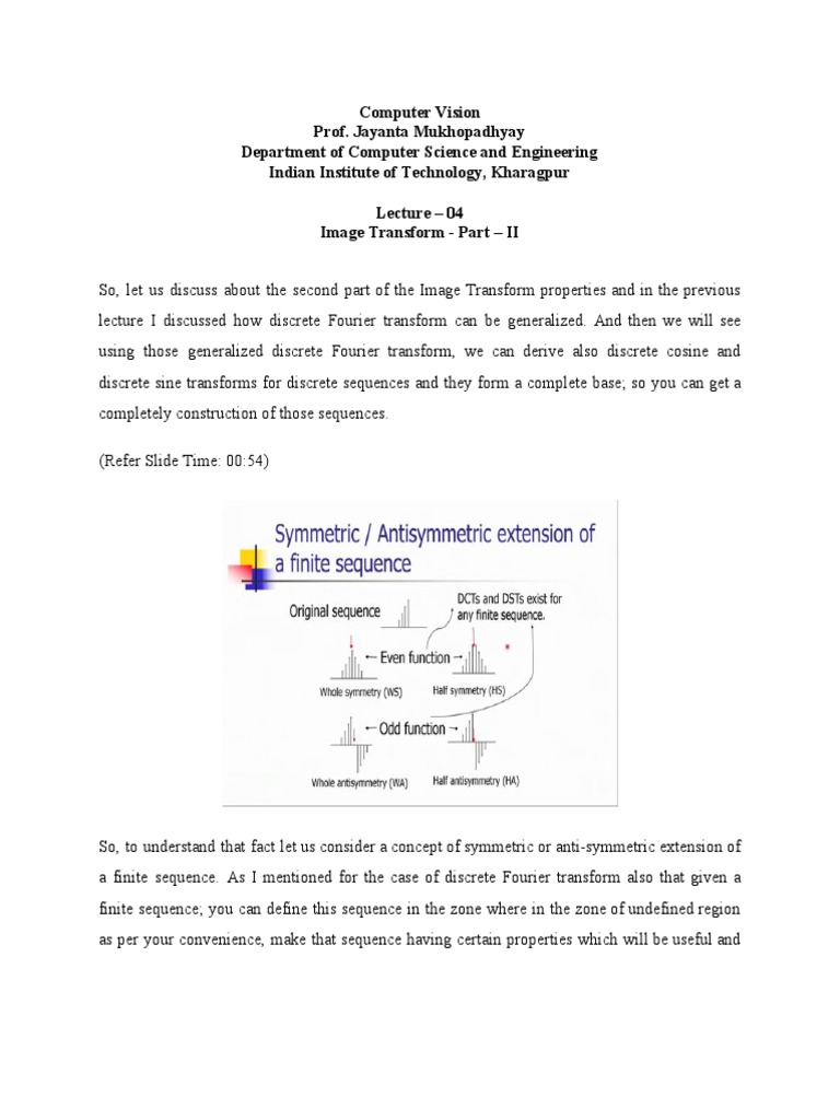 Lec4 PDF | PDF | Convolution | Discrete Fourier Transform