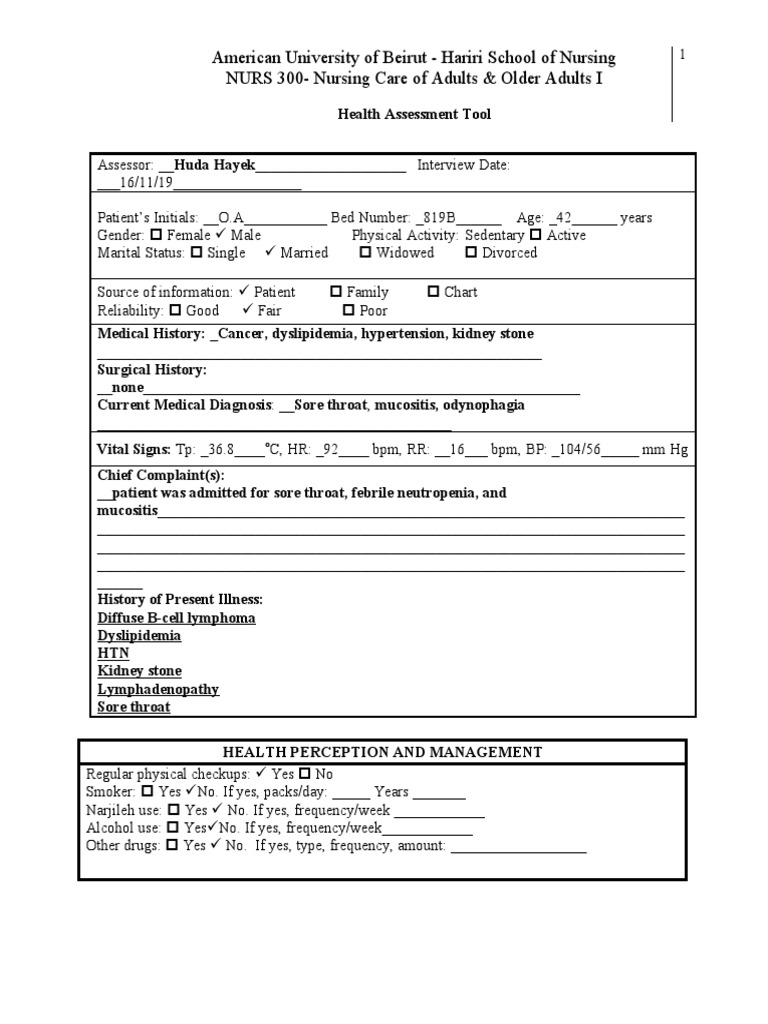 Heath Assessment Tool | PDF | Urinary Incontinence | Pain