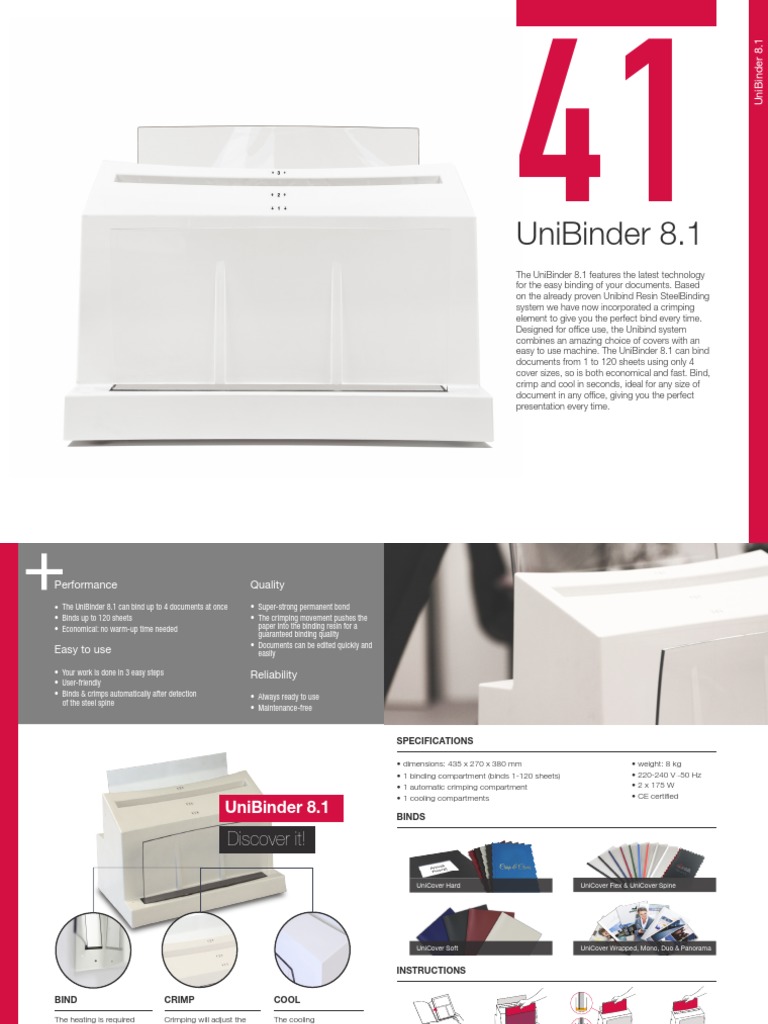 UniBinder 8.1 | PDF | Bookbinding | Manufactured Goods