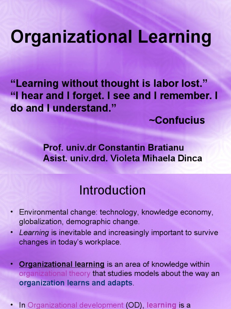 09 - KM - Organizational Learning | PDF | Learning | Lifelong Learning