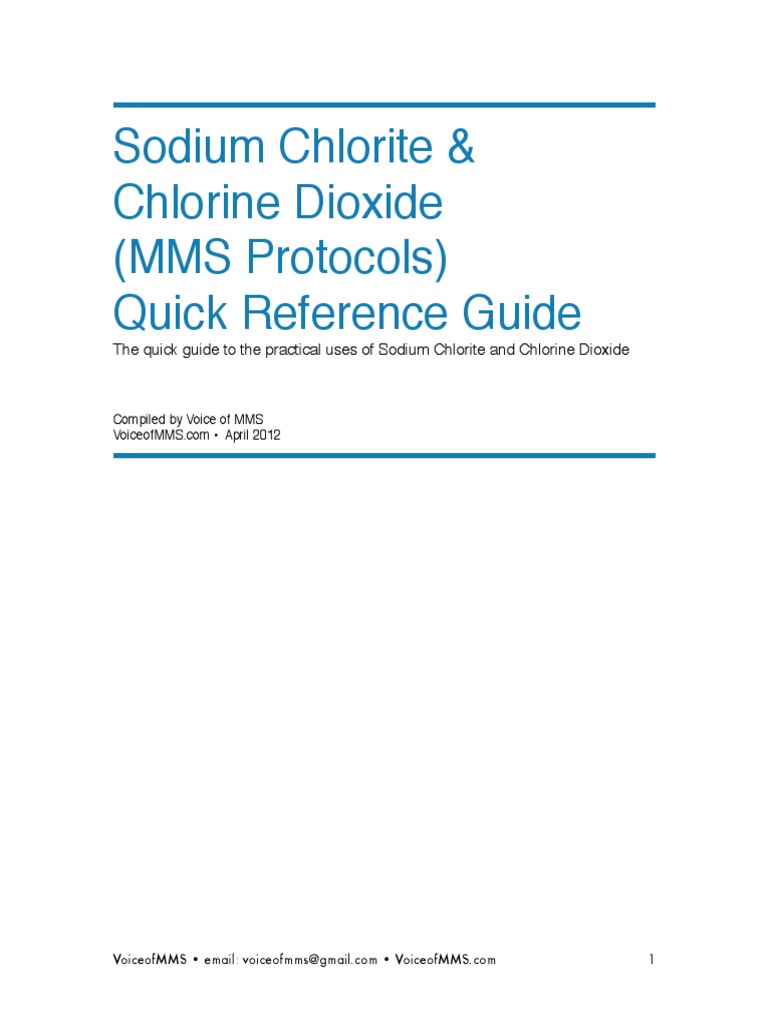 MMS Protocols Quick Guide | PDF | Chlorine | Vitamin C