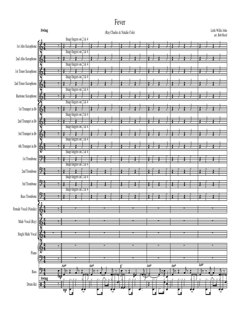 Fever - FULL Big Band - Vocal Duet - Reed - Ray Charles & Natalie Cole ...
