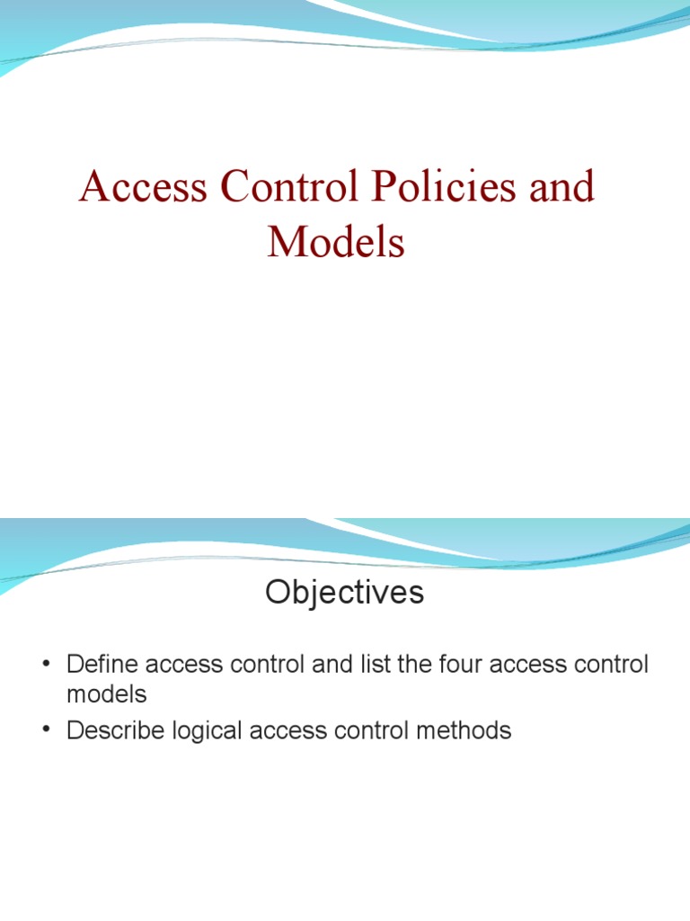 Access Control | PDF | Computer Access Control | Access Control