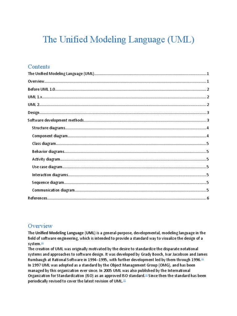 The Unified Modeling Language | PDF | Technical Communication | Unified ...