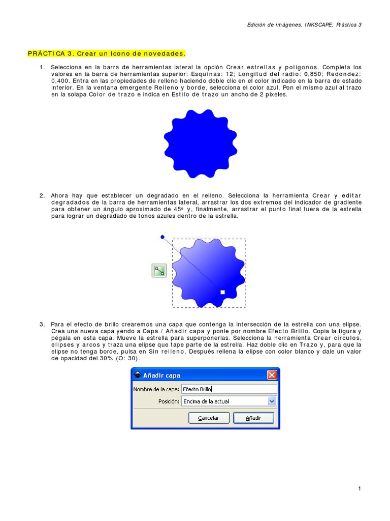Práctica 3 Inkscape | PDF | Ventana (informática) | Estrellas
