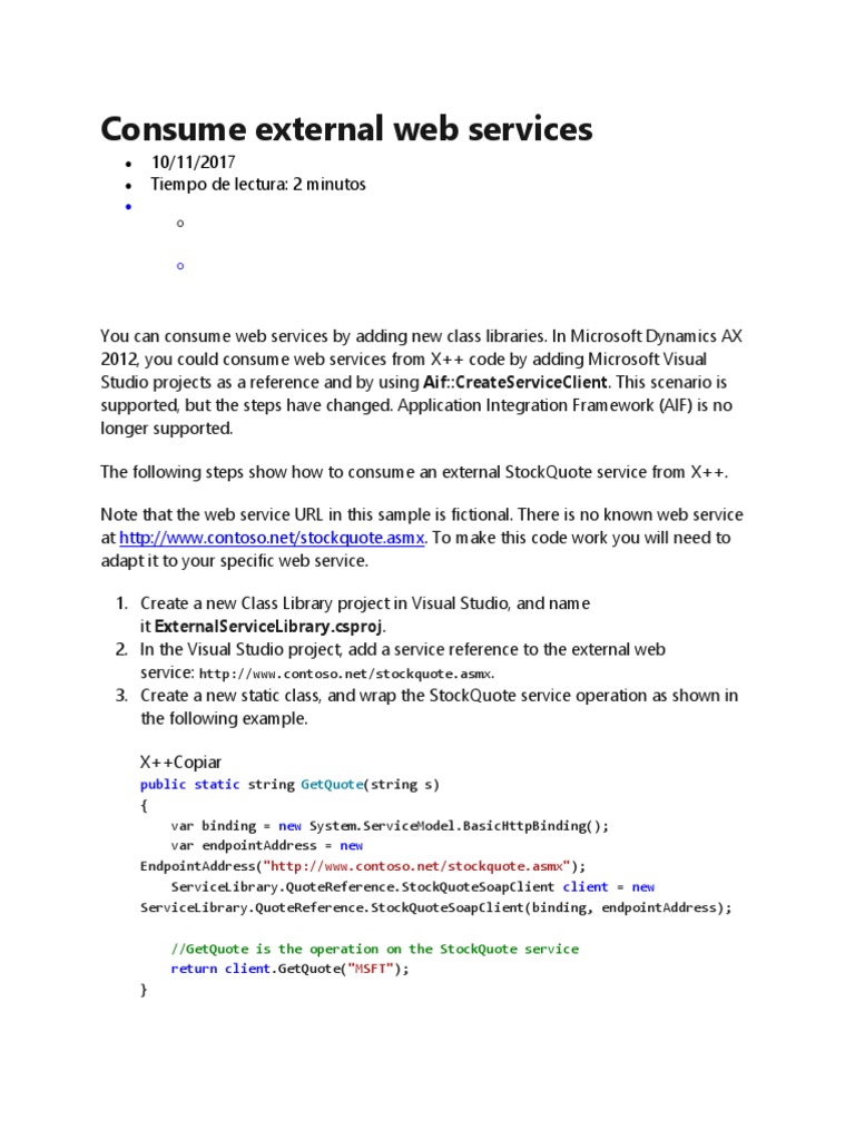 Consume External Web Services | PDF