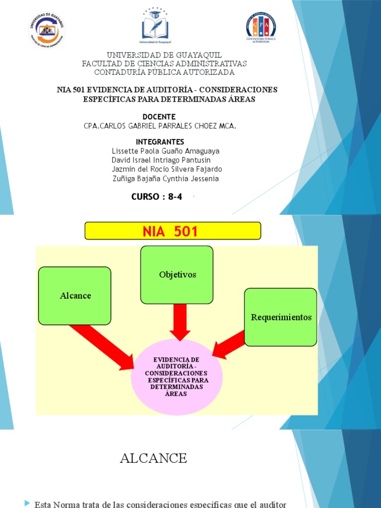 Nia 501 - 8-4 | PDF | Auditoría | Contralor