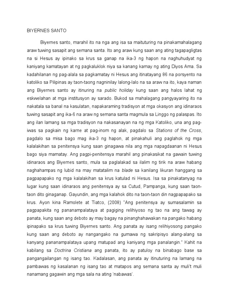 Filipino-Reference Biyernes Santo | PDF