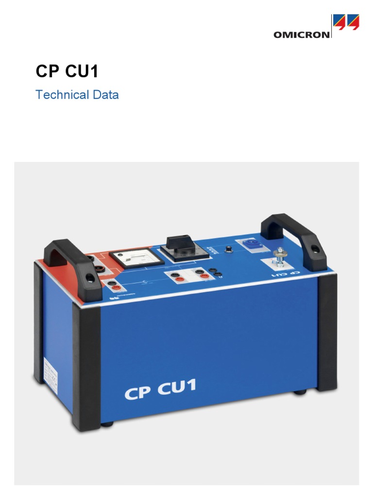 CP CU1 Technical Data ENU | PDF | Mains Electricity | Transformer
