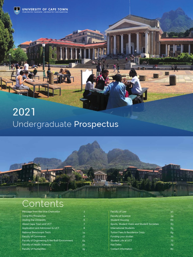 UCT Undergraduate Prospectus 2021 | PDF | University And College ...