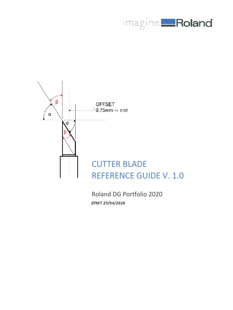 Cutter Blade Reference Guide | PDF | Blade | Angle