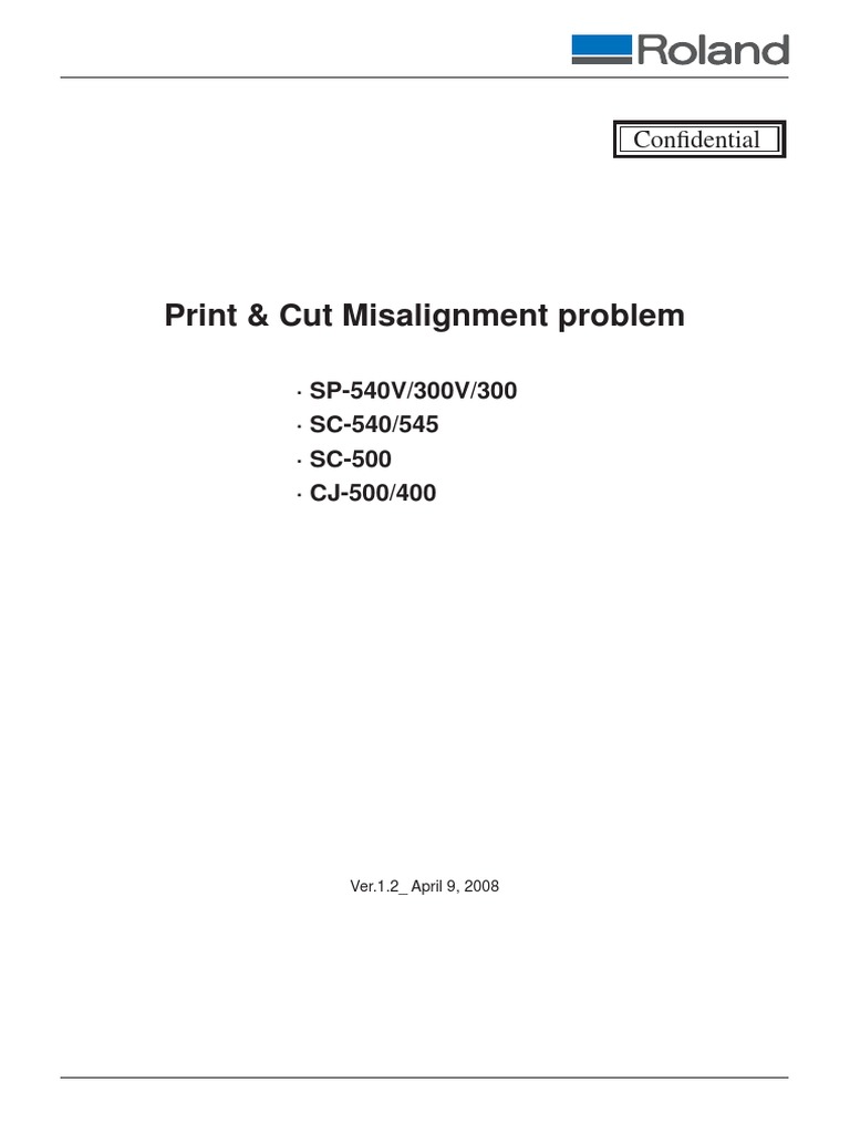 Print & Cut Misalignment Problem: Confi Dential | PDF | Calibration ...