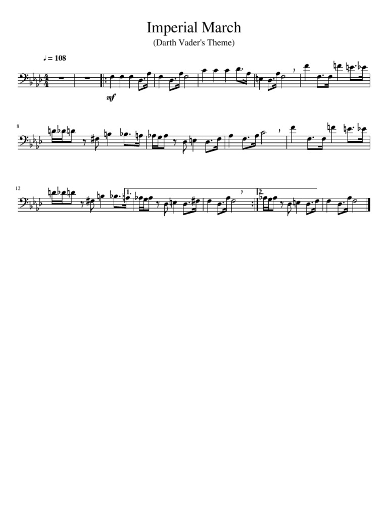 Imperial March Sheet Music | PDF
