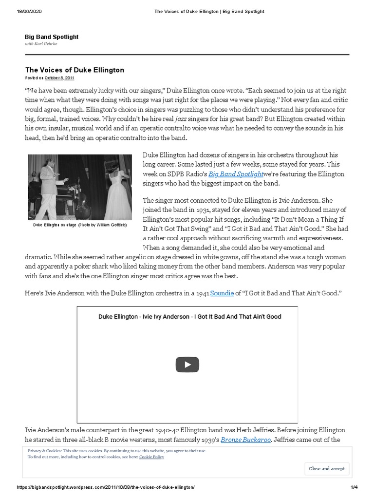 The Voices of Duke Ellington - Big Band Spotlight | PDF