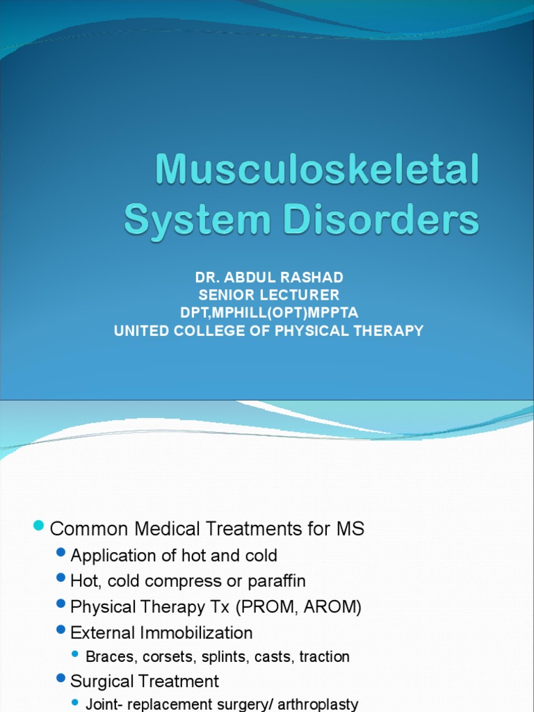 MSK Disorders | PDF | Amputation | Arthritis