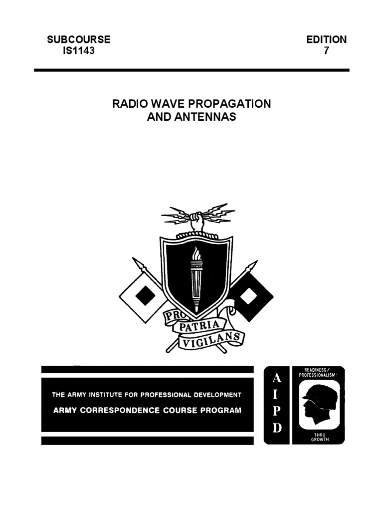 US Army Radio Wave Propagation and Antennas | Ionosphere | Antenna (Radio)