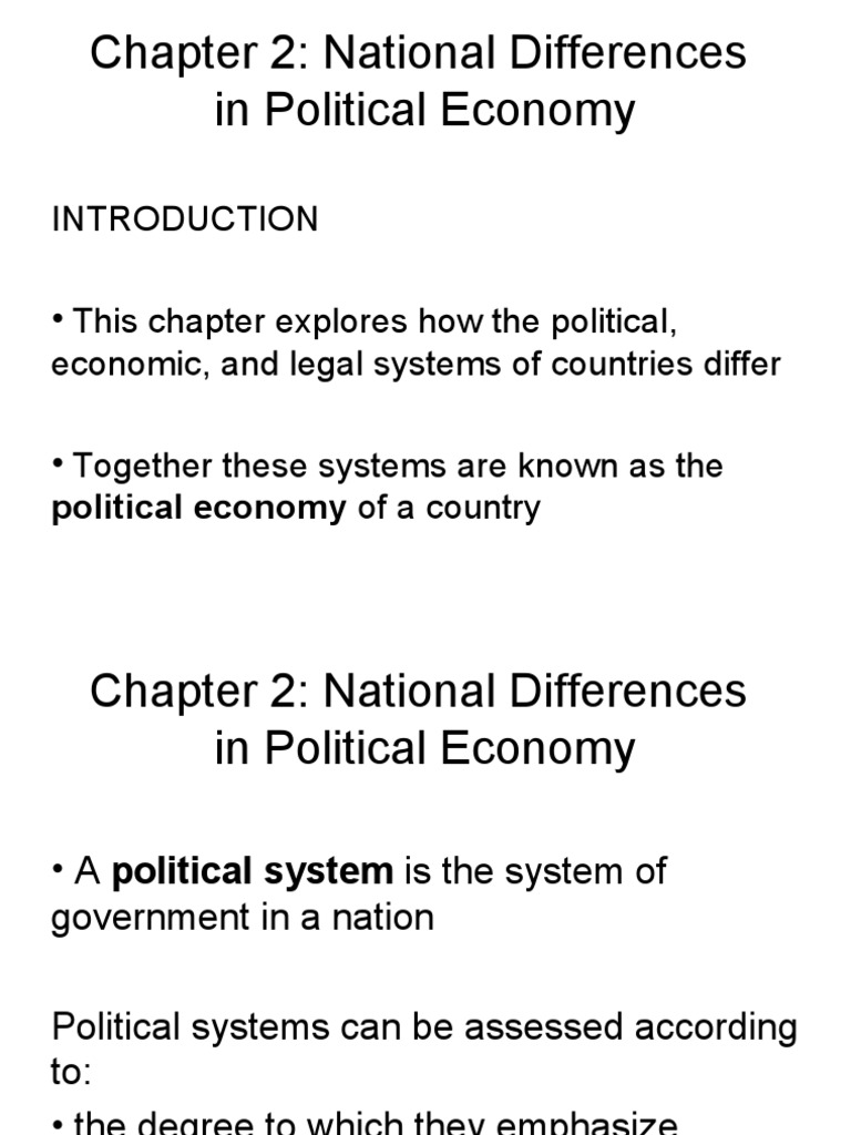 Exploring the Political, Economic, and Legal Systems that Shape ...