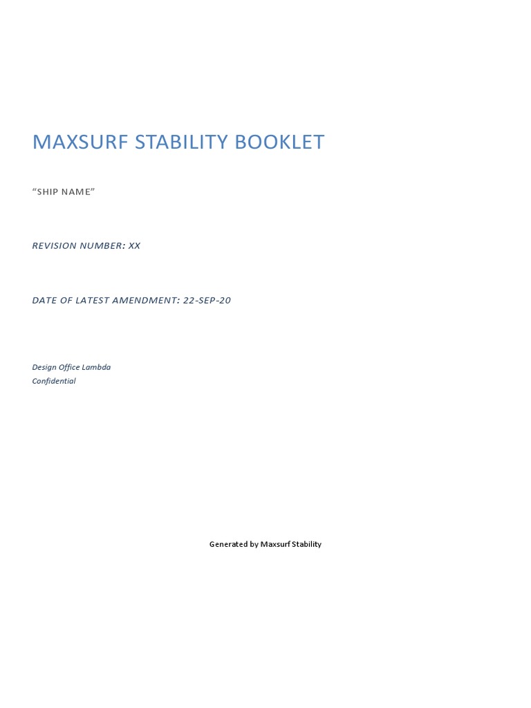 Stability Booklet (Panga de Respeto) | PDF | Ships | Watercraft