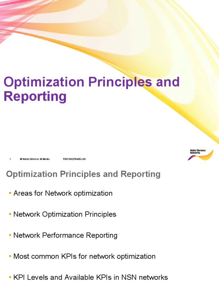 02 - RN3166 - RU40 - Optimization Principles Reporting | PDF | High Speed Packet Access ...