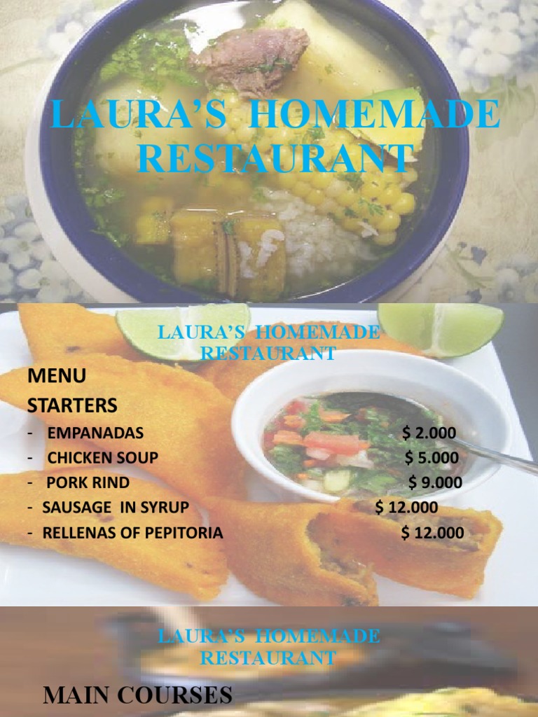 Laura's Homemade Restaurant Menu | PDF