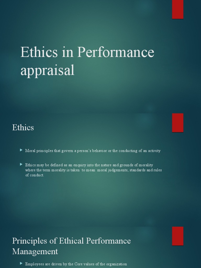 Ethical Principles in Performance Management | PDF | Morality | Value ...