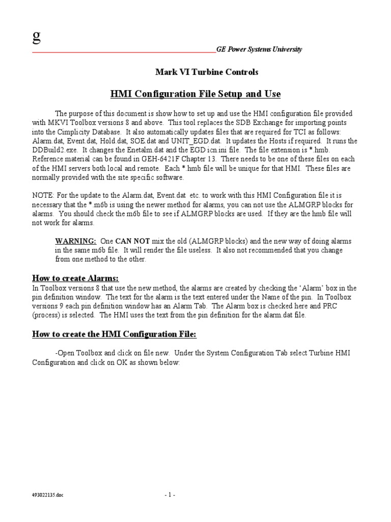 HMI Configuration Setup r1 | PDF | Computer File | Databases