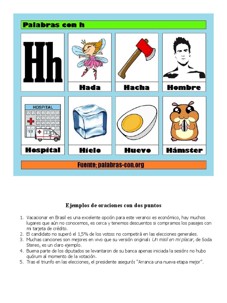 Palabras Con H | PDF