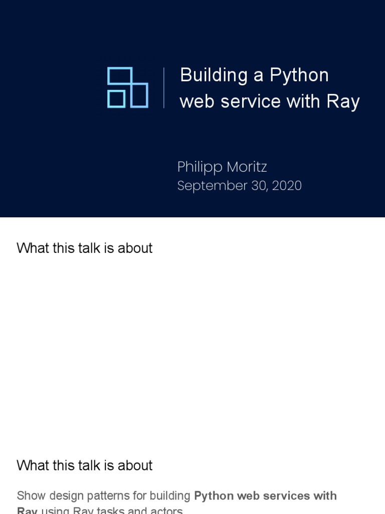 Building A Python Web Service With Ray | PDF | Server (Computing) | Web ...