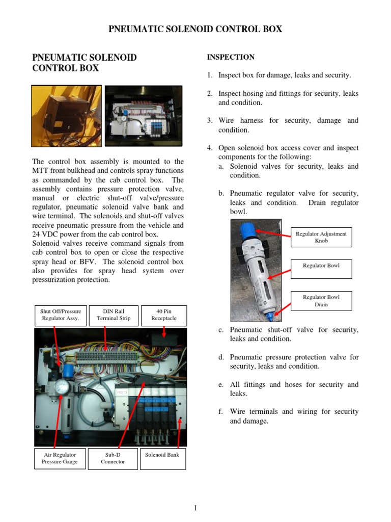 Pneumatic Solenoid Control Box - 2 | PDF | Valve | Pump