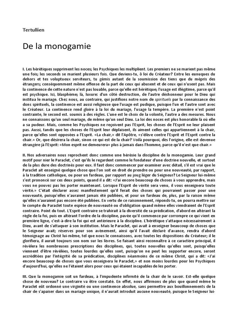La Monogamie et la Loi Divine | PDF | Mariage | Divorce