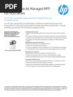 HP Color Laserjet Managed MFP E877Dn Printer Series: Datasheet | PDF ...