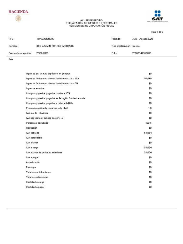 Reporte Declaracion Rif | PDF | Impuesto sobre la renta | Finanzas del ...
