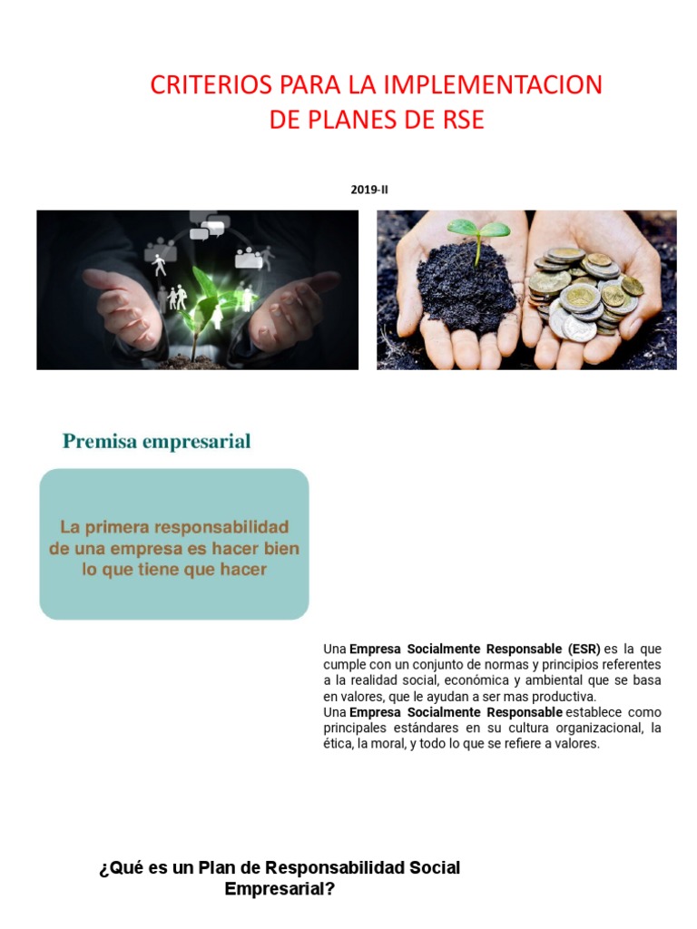 Implementacion de Planes de RSE | PDF | Responsabilidad social ...