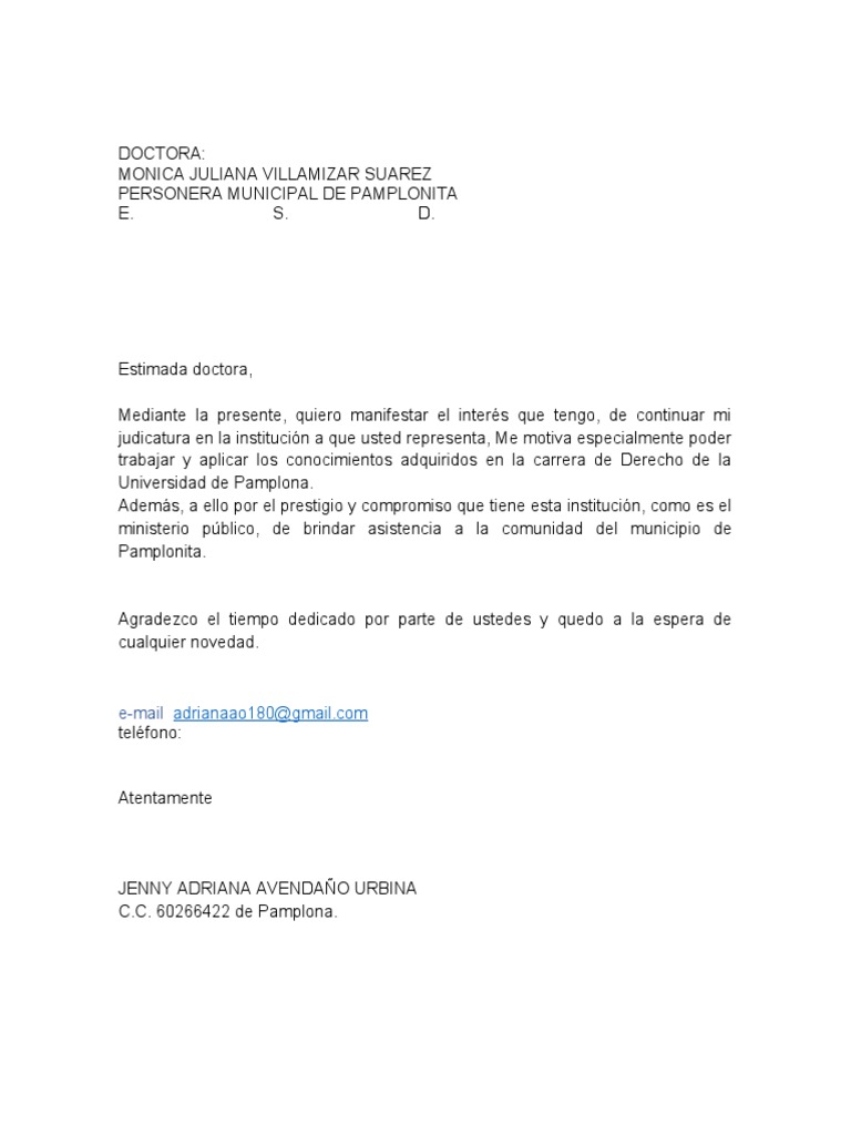 Carta de Intencion Laboral | PDF