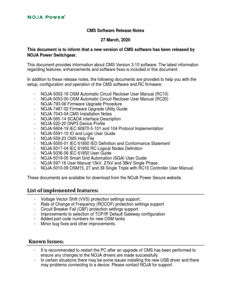 CMS Software Release Notice CMS v3.10 - 27.03.2020 | PDF | System ...