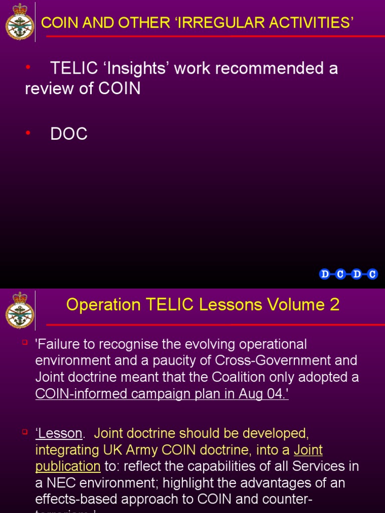 TELIC Insights' Work Recommended A Review of COIN DOC: Coin and Other ...