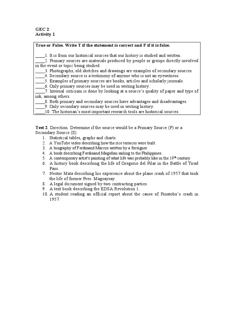 Module 2 Activity 1 | PDF | History