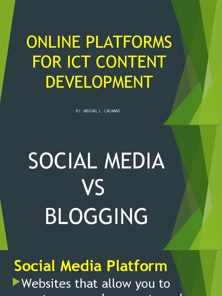 Online Platforms For Ict Content Development | PDF | Websites | Html