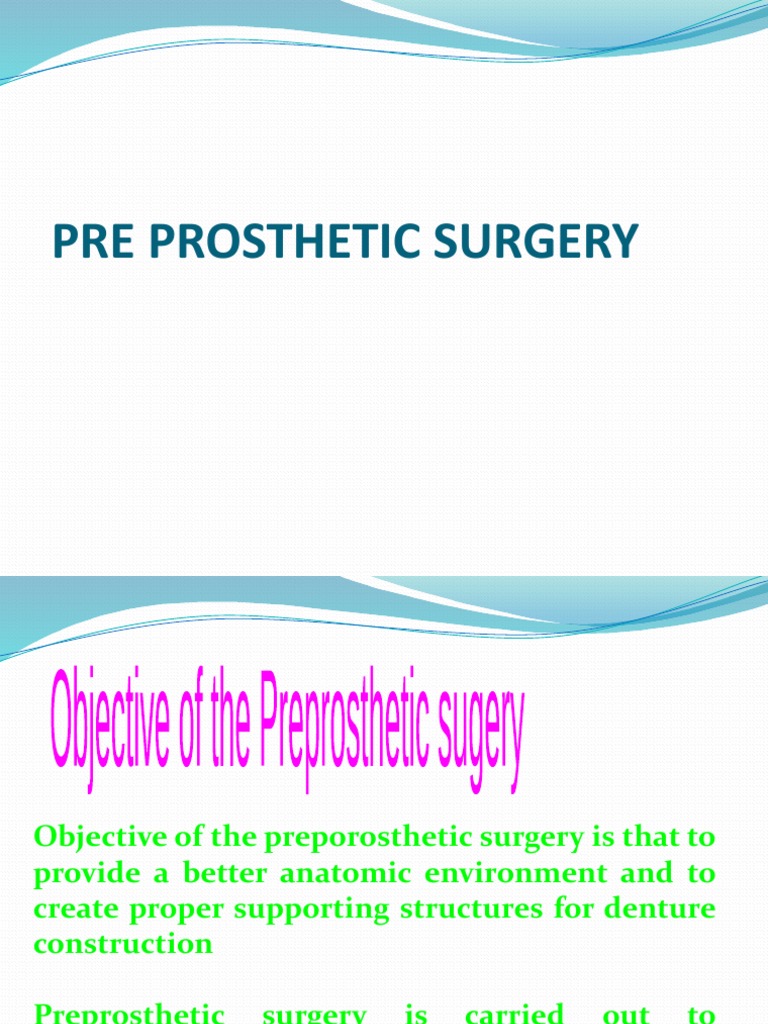 Preprosthetic Surgery | PDF | Face | Clinical Medicine