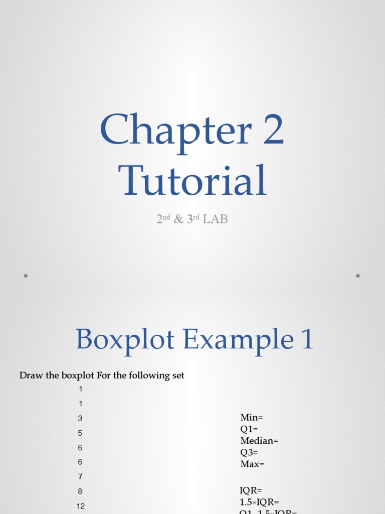 Chapter2 Tutorial | PDF | Quartile | Statistics