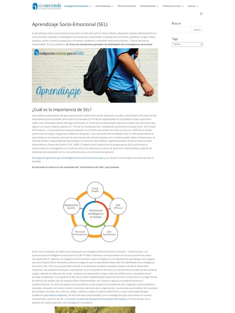 Aprendizaje Socio-Emocional (SEL) - Six Seconds | PDF | Inteligencia ...