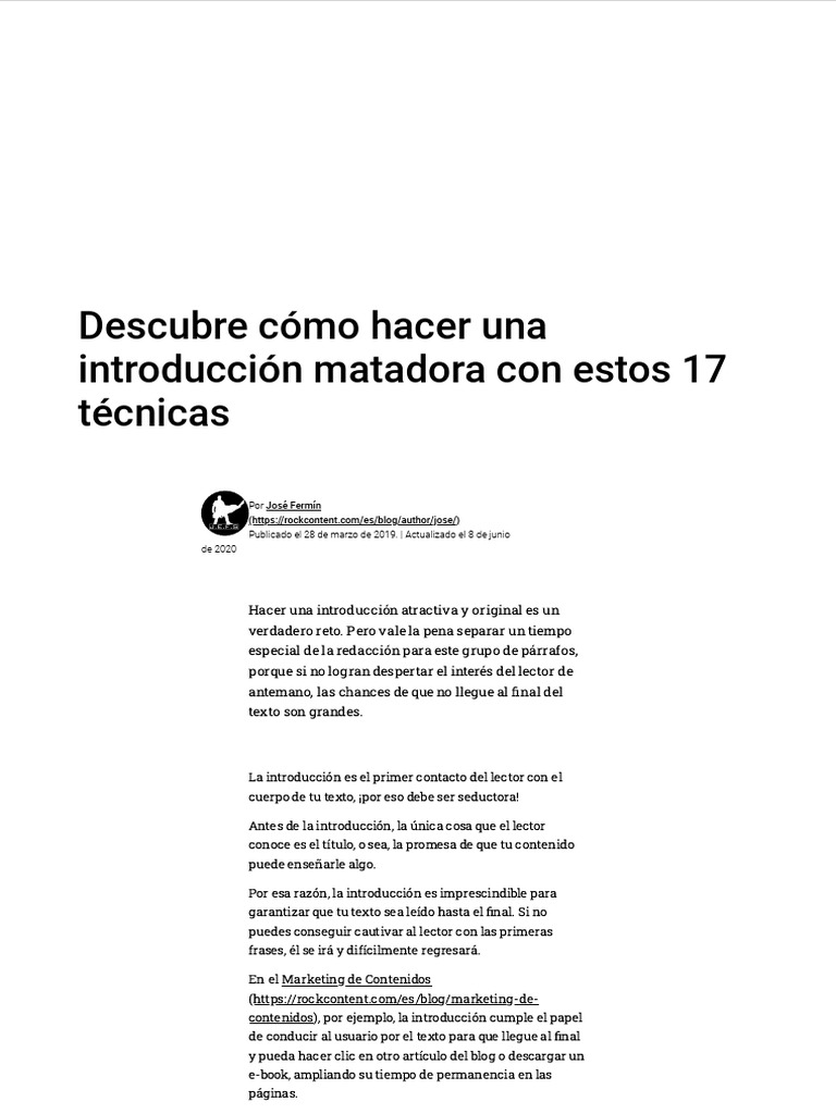 17 Técnicas para Introducciones Efectivas | PDF | Información ...