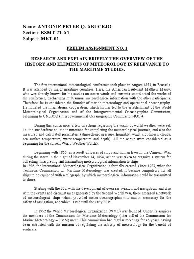 MET-01 - Prelim Assignment 1 (ABUCEJO, Antonie Peter Q.) | PDF ...