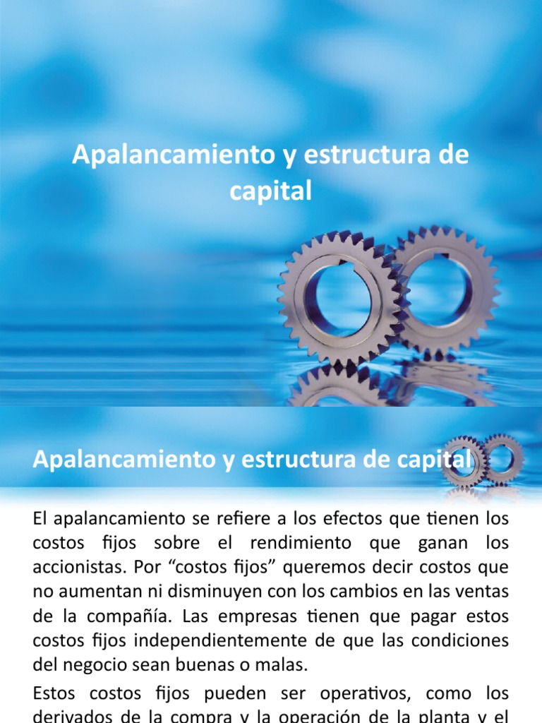 Apalancamiento y Estructura de Capital | PDF | Apalancamiento (Finanzas) | Compartir (Finanzas)