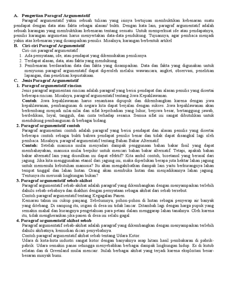 Teks Argumentatif | PDF