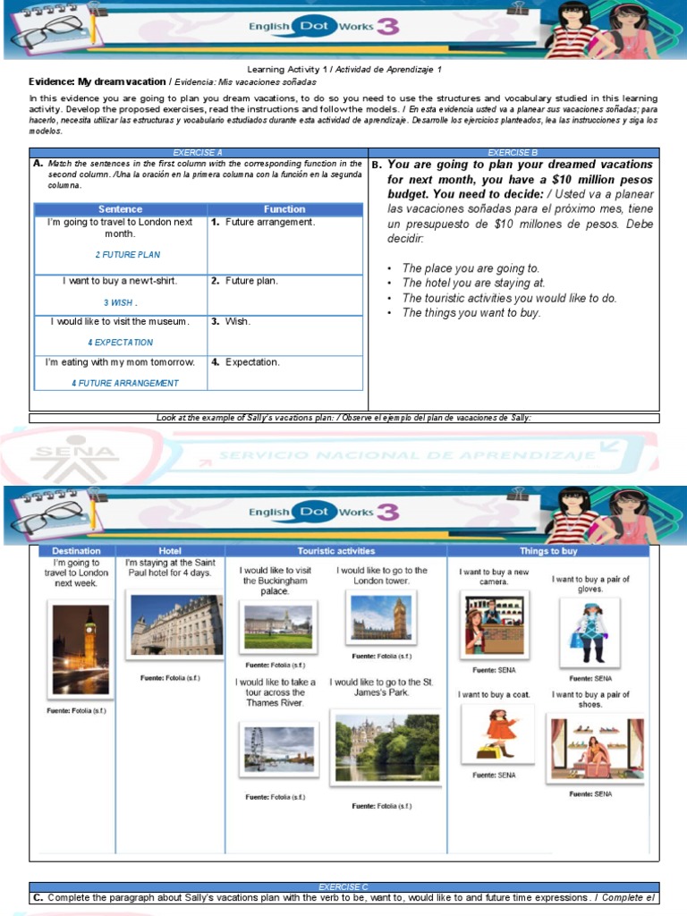 Dream Vacation Planning Activity | PDF | Leisure | Tourism