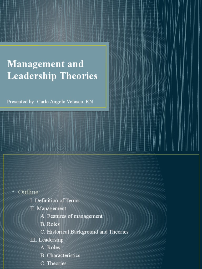 Management and Leadership Theories | PDF | Leadership | Motivation