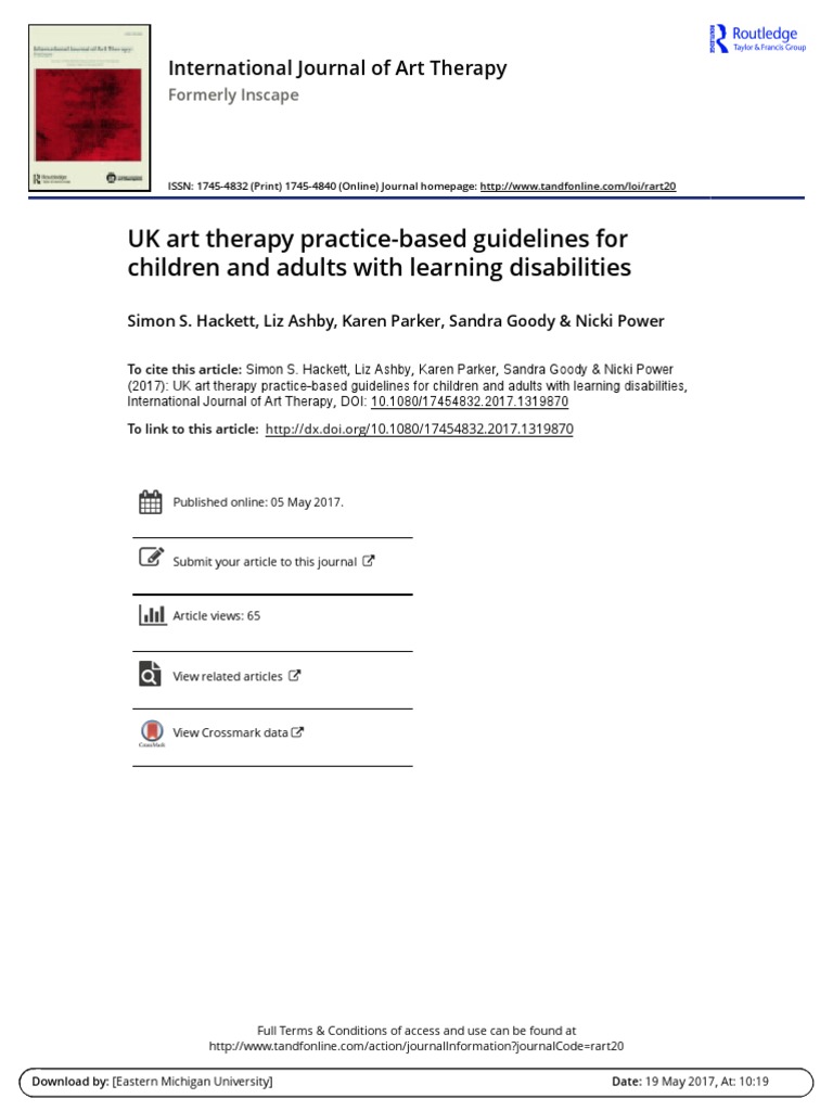 UK Art Therapy Practice-Based Guidelines For Children and Adults With ...