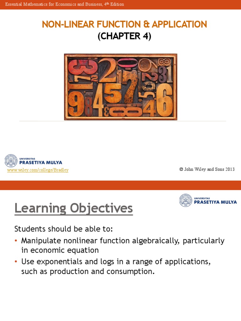 Non-Linear Function & Application: (Chapter 4) | PDF | Quadratic ...